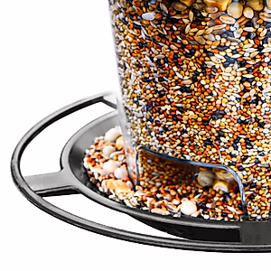 Hanizi Bird Feeders for Outside, Bird Feeder, Wild Bird Seed for Outside Feeders, Squirrel Proof Birds Feeder and Garden Decoration Yard for Bird Watchers (Grey)