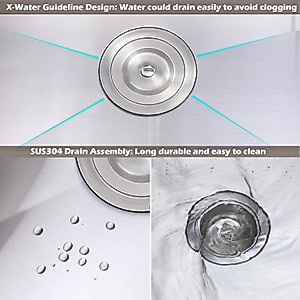 SHACO 15x20 Inch Drop In Bar Sink, Small Kitchen Sink for RV, 16 Gauge 304 Stainless Steel Topmount Single Bowl Handmade Wet Prep Sink for Yard Office Utility Laundry with Sink Grid & Drain