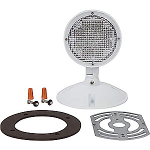 Morris Products Remote Emergency Light Head – Single Head LED Lamp, Weatherproof Emergency Exit Lighting – 3.6 Volts, 1.7 Watts, White, (73126)