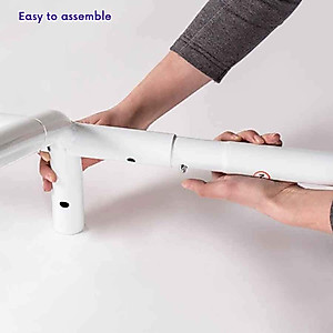 Impact 11' x 20' Portable Carport Garage, All Season Fully Enclosed Canopy with Window Sidewalls, Outdoor Party Tent with 8 Dressed Legs, White