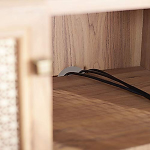 Safavieh Home Collection Piran Oak and Gold 4-Door 2-Shelf Media (65-inch Flat Screen) TV Stand