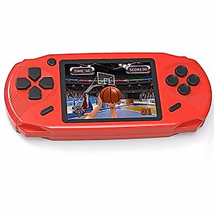 Beijue 16 Bit Handheld Games for Kids Adults 3.0'' Large Screen Preloaded 100 HD Classic Retro Video Games USB Rechargeable Seniors Electronic Game Player Birthday Xmas Present (Red)