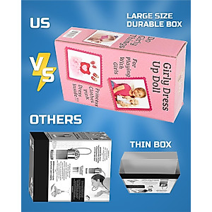 Skywin Prank Gift Box Sleeve - Fake Prank Box disguise Gift a Girly Dress-Up Doll for adults or kids - Novelty Gag Gift Box for Pranksters (Doll)