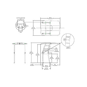 Fishmaster Pro Series Boat T-Top for Center Console Fishing Boats - Universal Fit - Polished and Anodized - Blue Top