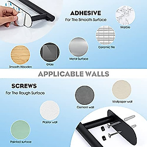 Paper Towel Holder, Under Cabinet Paper Towel Holder for Kitchen, Self Adhesive Paper Towel Roll Holder Wall Mount, SUS304 Stainless Steel Paper Towel Rack Stick on Wall for Bathroom