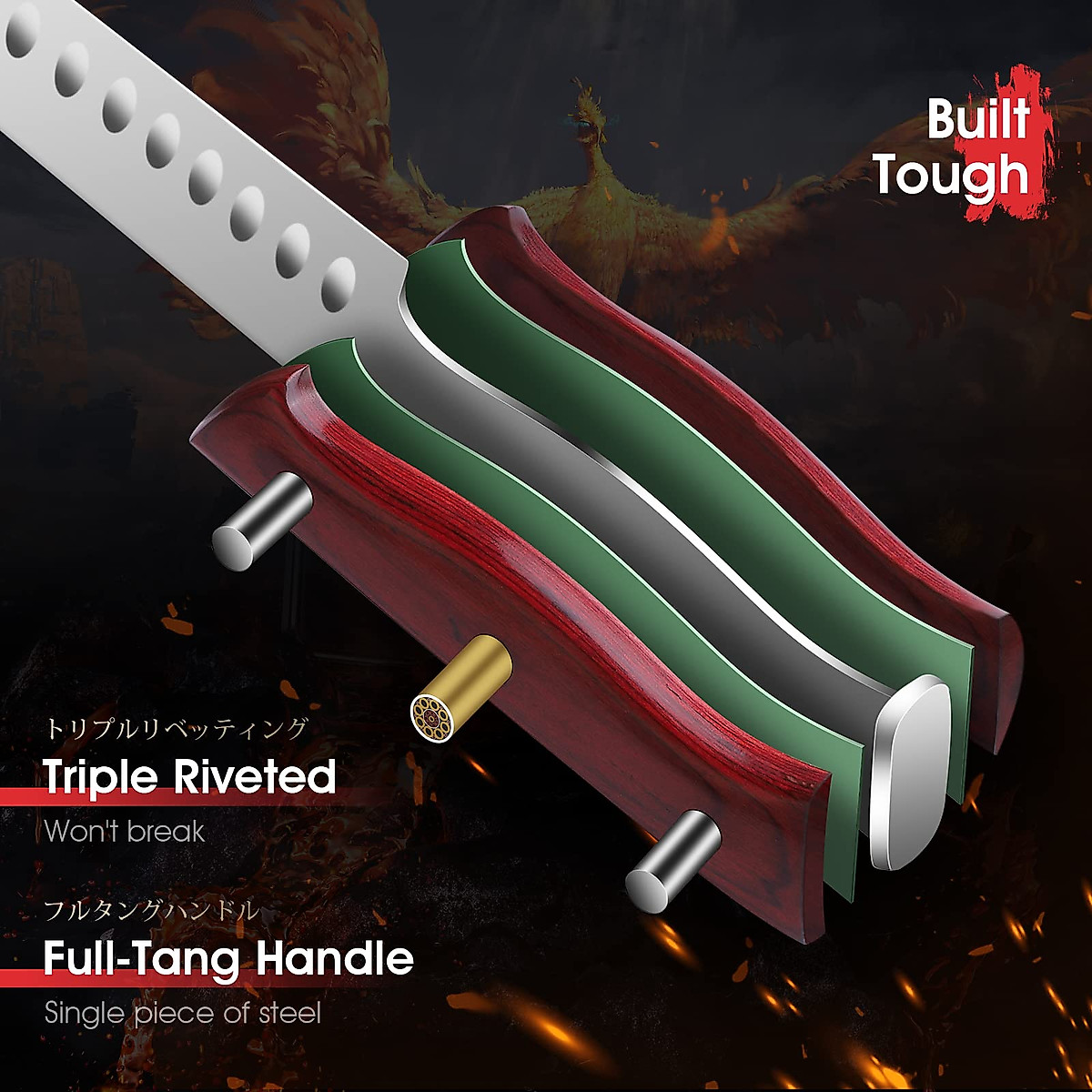 Huusk Japan Brisket Knife for Meat Cutting Bundle with Boning Knife for Meat Cutting