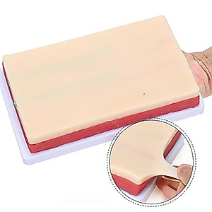 RONTEN Injection Training Pad Model, Silicone Human Skin Model, Repeatable Training Injections, Sutures, Embedding 4 Veins and 3 Skin Layers
