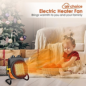 Outdoor Space Heater, 1500W Portable Heater with 80Inch Long Lord, 3S Quick Heat, 3 Modes, Thermostat with Overheat Protection, Patio Heater for Garage, Tent, Greenhouse and Indoor Use