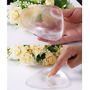 Clear Silicone Bra Inserts - Triangle Gel Breast Inserts Enhancers Waterproof Push Up Pads Bra for Bikini Swimsuit (Clear Small triangle)