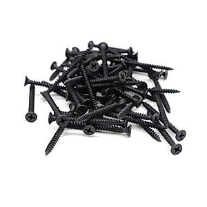 IMScrews 100pcs #8 x 2 Flat Head Phillips Drywall Screws Fine Thread Sharp Point Wood Screw, Carbon Steel 1022A, Black Phosphate