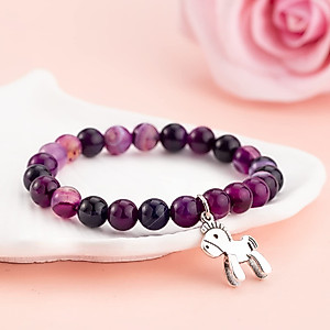 PARTNER Donkey Ispirational Gifts Donkey Bracelet Donkey Lover Gifts Donkey Spirit Animal Jewelry Gift For Women (purple)
