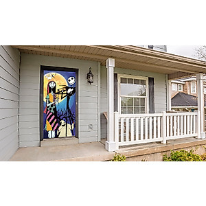 Jack Skellington Porch Sign Banner Nightmare Before Christmas Banner Party Supplies Decorations Welcome Christmas Fall Door Banner