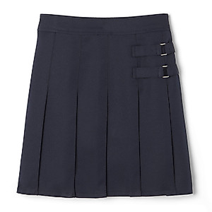 French Toast Big Girls' Two-Tab Pleated Scooter, Navy, 8