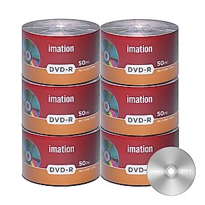 300 Pack Imation DVD-R 16X 4.7GB/120Min Branded Logo Blank Media Recordable Movie Data Disc
