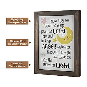 Baptism Gifts for Girl Boy - Baby Baptism Gifts for Girl Boy, Baby Christening Gifts for Girls and Boy, Nursery Decor Light Frame, Decorative Signs Plaques - Now I Lay Me Down to Sleep