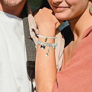 NIQIPOK kawaii Crystal Bead Bracelet Kuromi and My Melody Sanrio Bracelets for Bff Best Friend Cute Cartoon Kawaii Elastic Relationship Matching Bracelets (Gray)