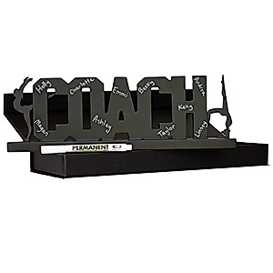 Gymnastics and Dance Wooden Coach Gift. Sign comes with a Premium Magnetic Closure Gift Box and Marker. Makes a Great Team Gift for Coaches., Black