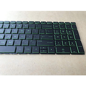 Original New for HP Pavilion Gaming Laptop 15-dk0010nr 15-DK0056WM ‎15.6 Inches Keyboard Green Backlit US