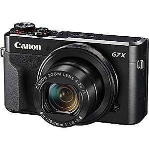 Camera PowerShot G7 X Mark II Digital Camera (Black) Bundle with SanDisk 64GB Memory Card, Full Size Tripod, High Speed Card Reader, Photo Kit (20 Items)