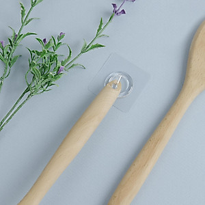 DeHUB Clear Polycarbonate Hooks 10 Packs for Hanging Heavy Duty Wall Hooks Self Adhesive Towel Cloth Coat Hooks for Bathroom Shower Kitchen Door Transparent