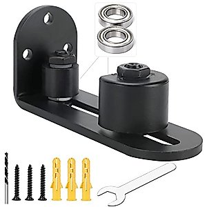 Sliding Barn Door Floor Guide Bearing Design, Barn Door Floor Guide Adjustable Rollers at The Bottom Sturdy and Durable Steel Frame.