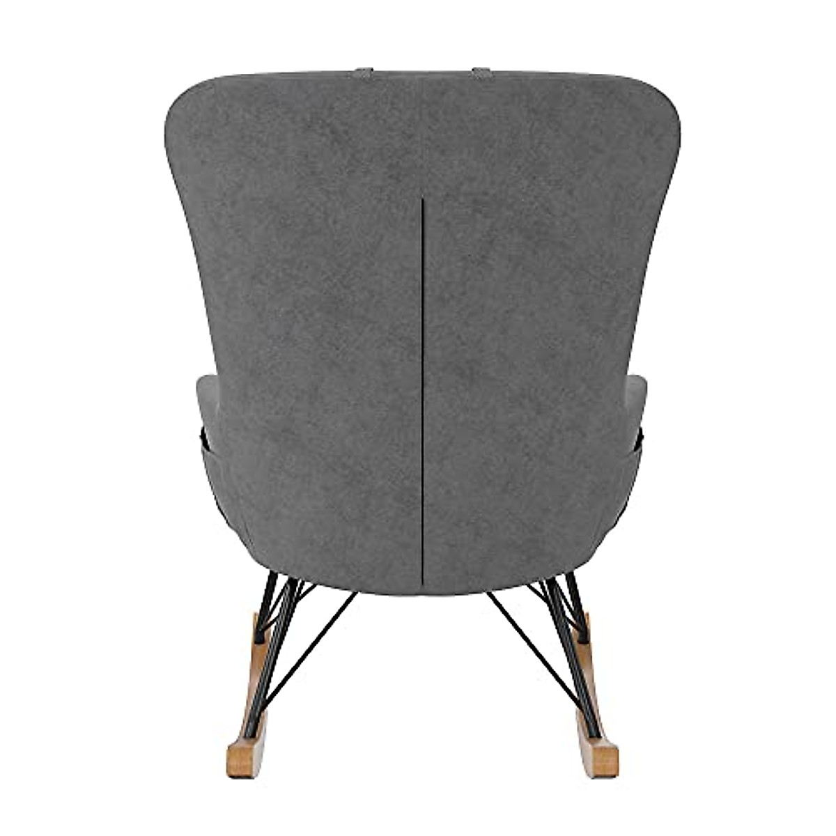 Baby Relax Cranbrook Rocker Accent Chair with Storage Pockets, Gray