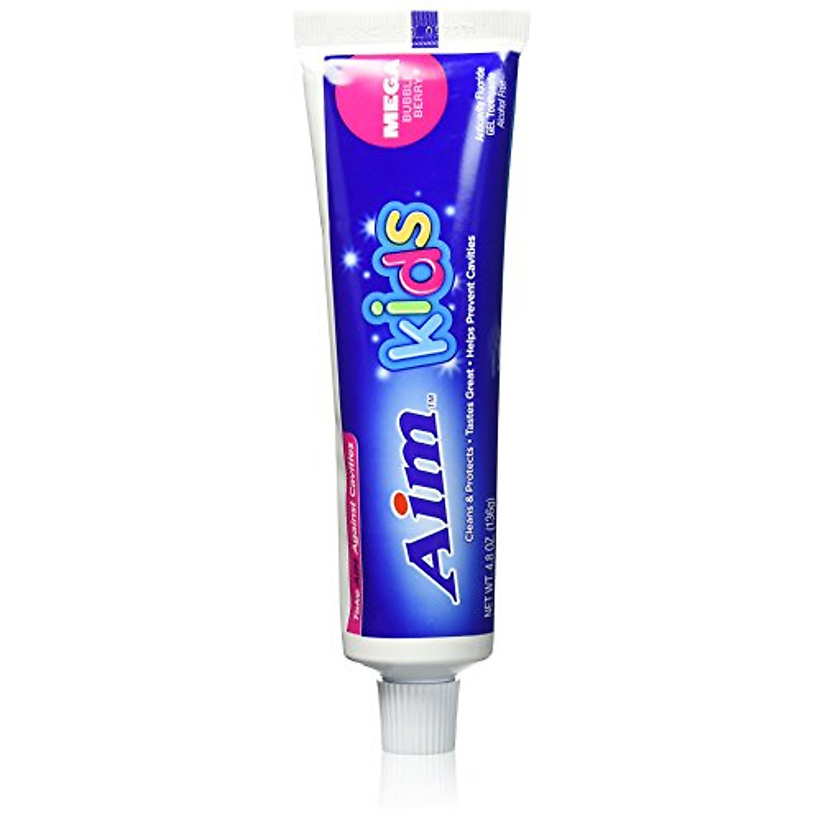 AIM Kids Mega Fluoride Toothpaste, Bubble-berry