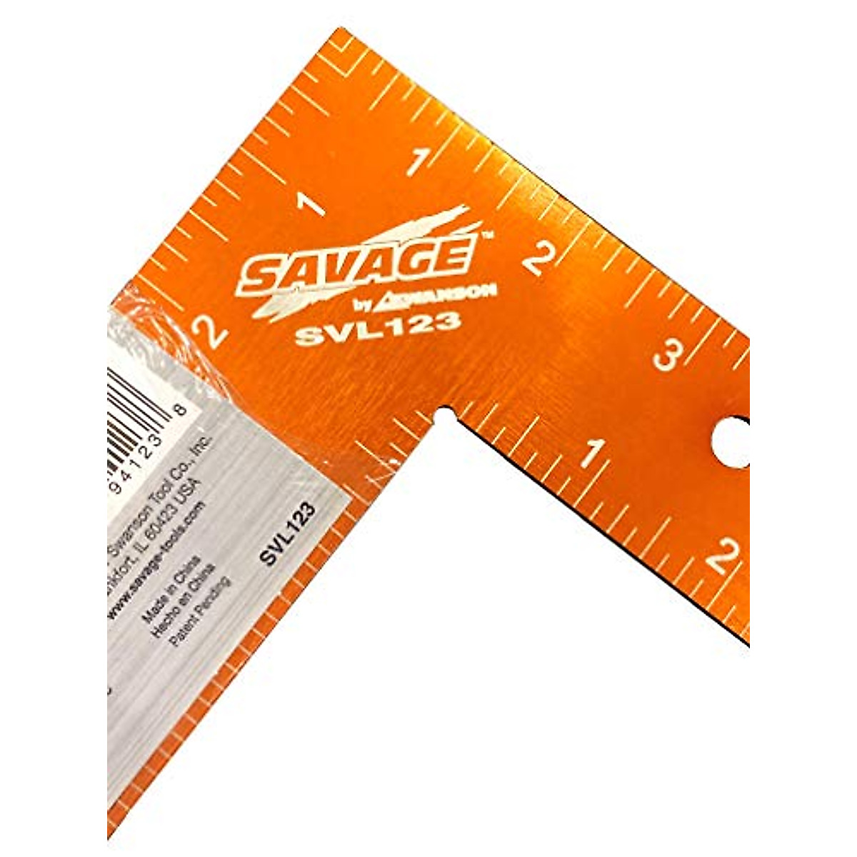 Swanson Tool Co SVL123 Savage 16"x24" Builder Square, Anodized, with Laser-etched Scale