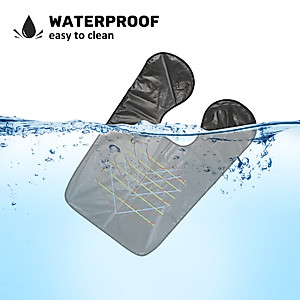 Professional Salon Cape Waterproof Hair Styling Hair Cutting Collar Stylist Magnetic Cover Hairdressing Shampoo Hair Dye Shawl Barber Shop Essentials (Black)