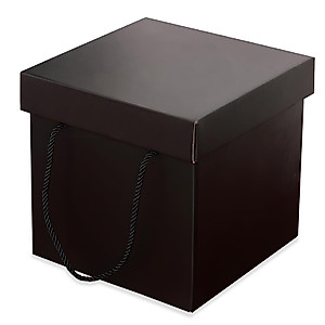 SCORYULE Extra Large Gift Box with Lids and Handle, 12.6" Black Collapsible Gift Box for Birthdays, Parties, Showers, Valentine's Day