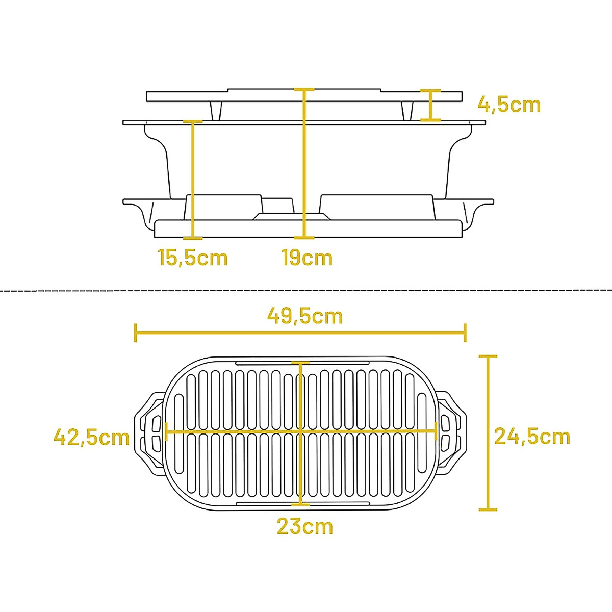 Lodge Sportsman's Pro Grill, 19.38 inches, Black