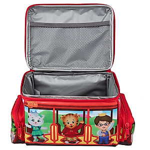 Daniel Tiger's Neighborhood- Insulated Durable Lunch Bag Tote for Kids, Reusable Heavy Duty Lunch Box w Handle and Mesh Pocket for Back to School - Trolley with Friends