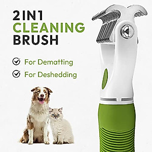 Undercoat Rake for Dogs & Cats - Double Sided Comb for Detangling and Removing Knots - 2 Sided Dematting Tool - Deshedding Brush for Grooming Pets with Long Hair Prone to Matting - Ebook Guide