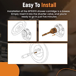 maXpeedingrods RP51919 6 Setting Diverter Cartridge Compatible with Delta R11000 & R22000, Brass Faucet Valve Replacement Kit#R10000-unbx,R10000-unbxhf, R10000-unws