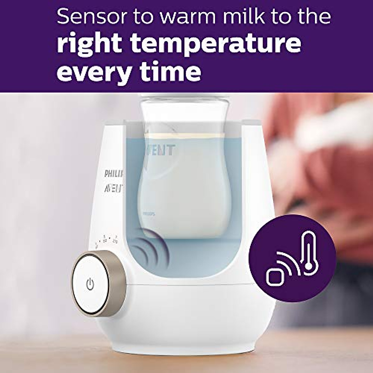 Philips Avent Fast Baby Bottle Warmer with Smart Temperature Control and Automatic Shut-Off, SCF358/00