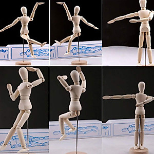 Artist Wooden Manikin Mannequin Sketching Lay Figure Drawing Model Aid Human Figure Artist Draw Painting Model Mannequin Jointed Doll for Art Drawing Human Figures