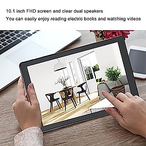 ICRPSTU HD Tablet 10.1 Inch Tablet PC 6GB RAM 128GB ROM Octa Core Multifunction Dual Speakers for Android 10 Learning Work (Grey)