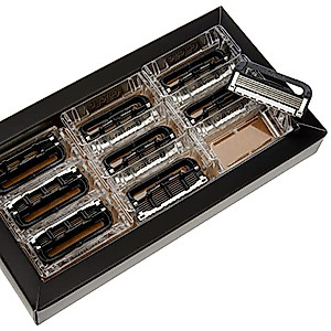 Gillette Labs Razor Blades Men, Pack of 9 Razor Blade Refills, Compatible with GilletteLabs with Exfoliating Bar and Heated Razor
