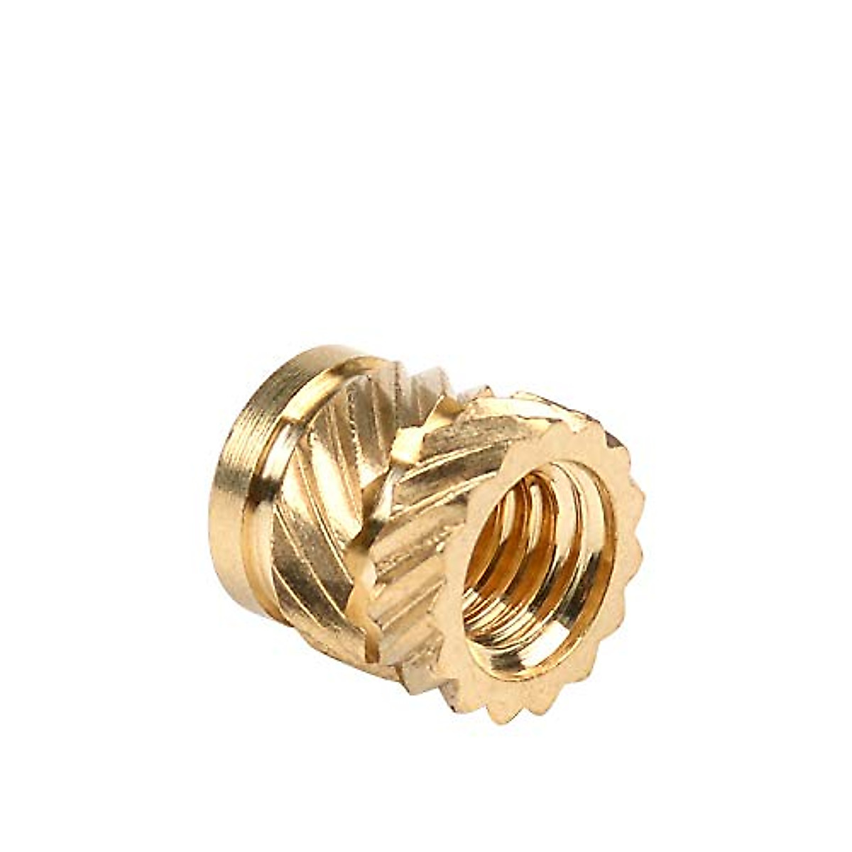 in-saiL M4x4.7mm, OD6.3mm/C3604 QT Thread Inserts for Plastic Heat Staking Brass 100pcs/lot