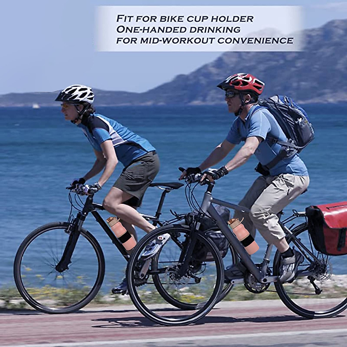 Stainless Steel Insulated Bottle-Vacuum flask Water Bottles Coffee/Juice Cup with Leak Proof Lids,Double Walled Sport Travel Mug with Handle,Keeps Hot and Cold BPA Free 17oz (Pink)