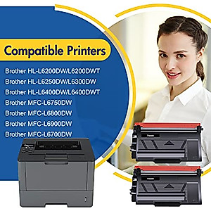 TN880 Super High Yield Toner Cartridge 2 Pack Black Replacement for Brother TN880 TN-880 TN 880 Toner Cartridge for Brother HL-L6200DW L6200DWT L6400DW L6400DWT MFC-L6700DW L6800DW L6900DW Printer