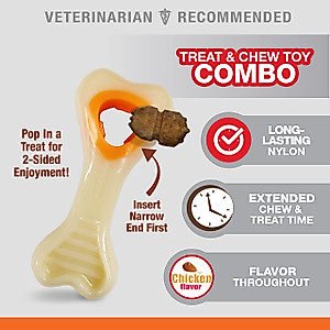Nylabone Chew & Treat Toy for Dogs - Interactive Dog Enrichment Chew & Treat Toys