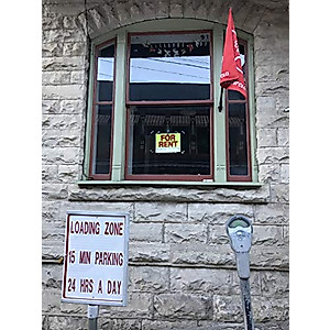 Sunburst Systems 3637 For Rent Sign, 11" x 14" Neon, Weather Resistant