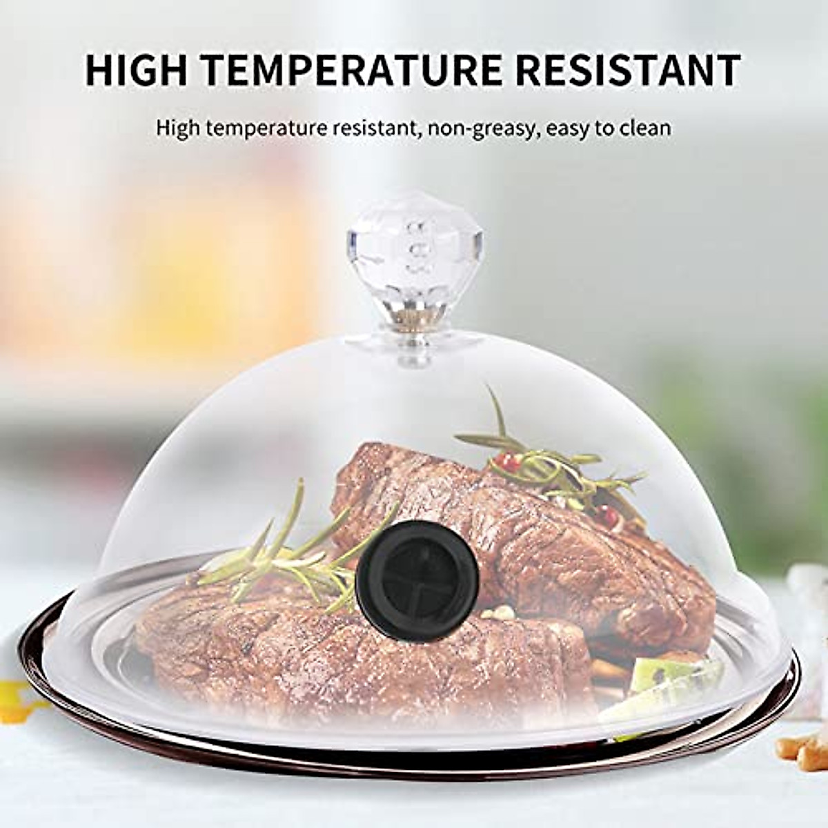 CHICIRIS Smoke Infuser Cover, Smoke Infuser Hood, Home Smoking Dome Cover Kitchen Cooking Smoke Acrylic Hood Smoke Infuser Cloche Lid for Smoker Sprayer Plates Bowls