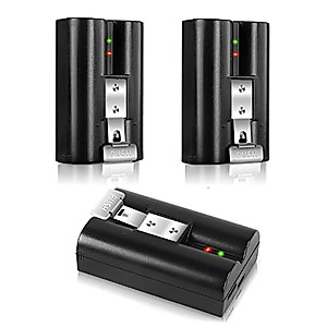 3-Pack Lithium-ion Batteries Compatible with Ring-Doorbell 2/3/4, 3plus Cam, Spotlight Cam and Stick-up Cam, New ion-Cell with Full Compatibility for All Cam Models, 6040mAh with Easy Release Design