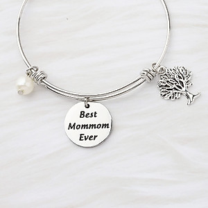 CENWA MomMom Birthday Gift MomMom Bracelet MomMom Jewelry Best Mommom Ever Bracelet (Best Mommom Ever br)