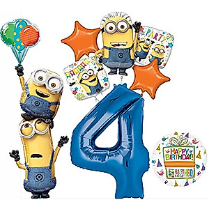 Anagram Stackers 4th Birthday Party Supplies and balloon Decorations