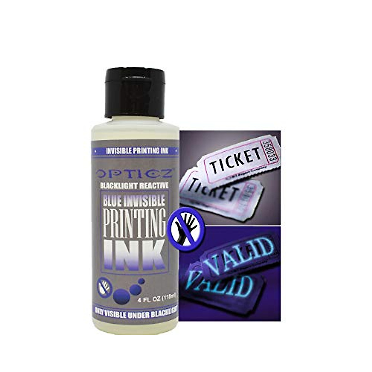 Opticz Industrial UV Blacklight Reactive Invisible Blue Ink Marking Variety Kit