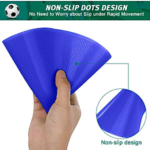 ZIECE Spot Markers Rubber Floor Dots 9inch Non Slip Flat Cones Agility Dots for Kids Soccer Basketball Sports Speed Agility Training, Preschool Classroom Activities (9inch 12Pcs Blue Spot Markers)