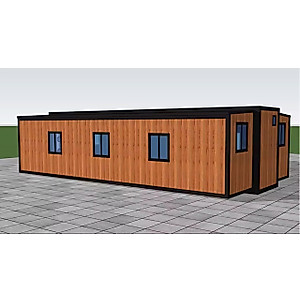 Fully Equipped 20ft Modern 2024 Luxury Prefabricated Container House 3 Bedroom 1 Bathroom 1 Kitchen - Modern Prefab Villa, Insulated Expandable Container, Mobile Tiny Home, Free Electric Water Heater